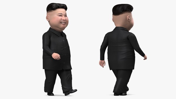 Modello 3D Cartone animato Kim Jong Un Rigged per Modo - TurboSquid 1859493