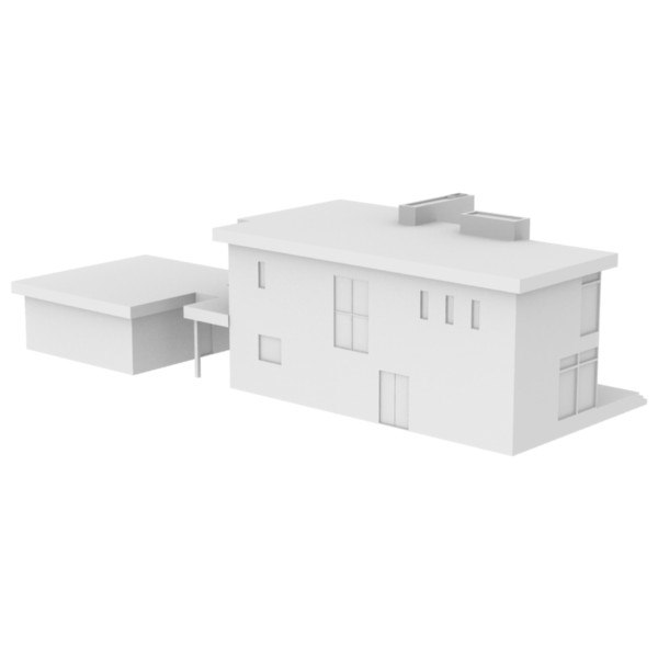 modern story house detached 3d max