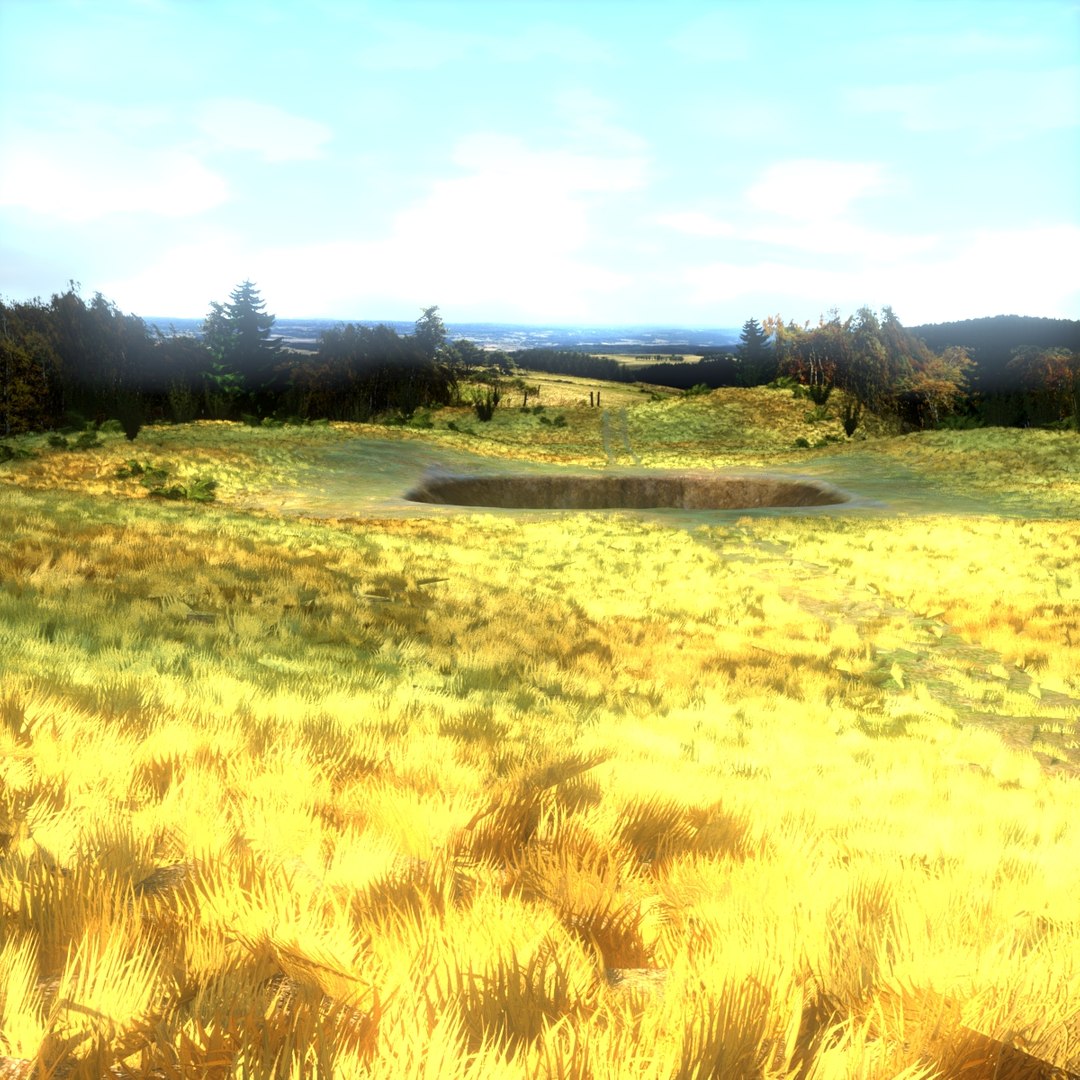 3d Model Natural Environment Trees Shrubs