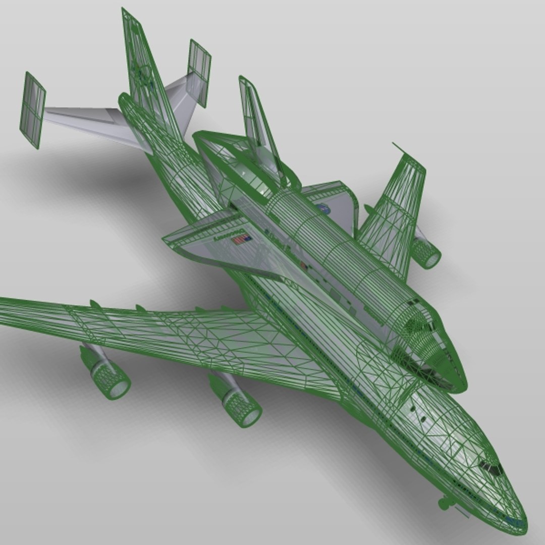 3d Shuttle Carrier Aircraft Boeing 747 Model