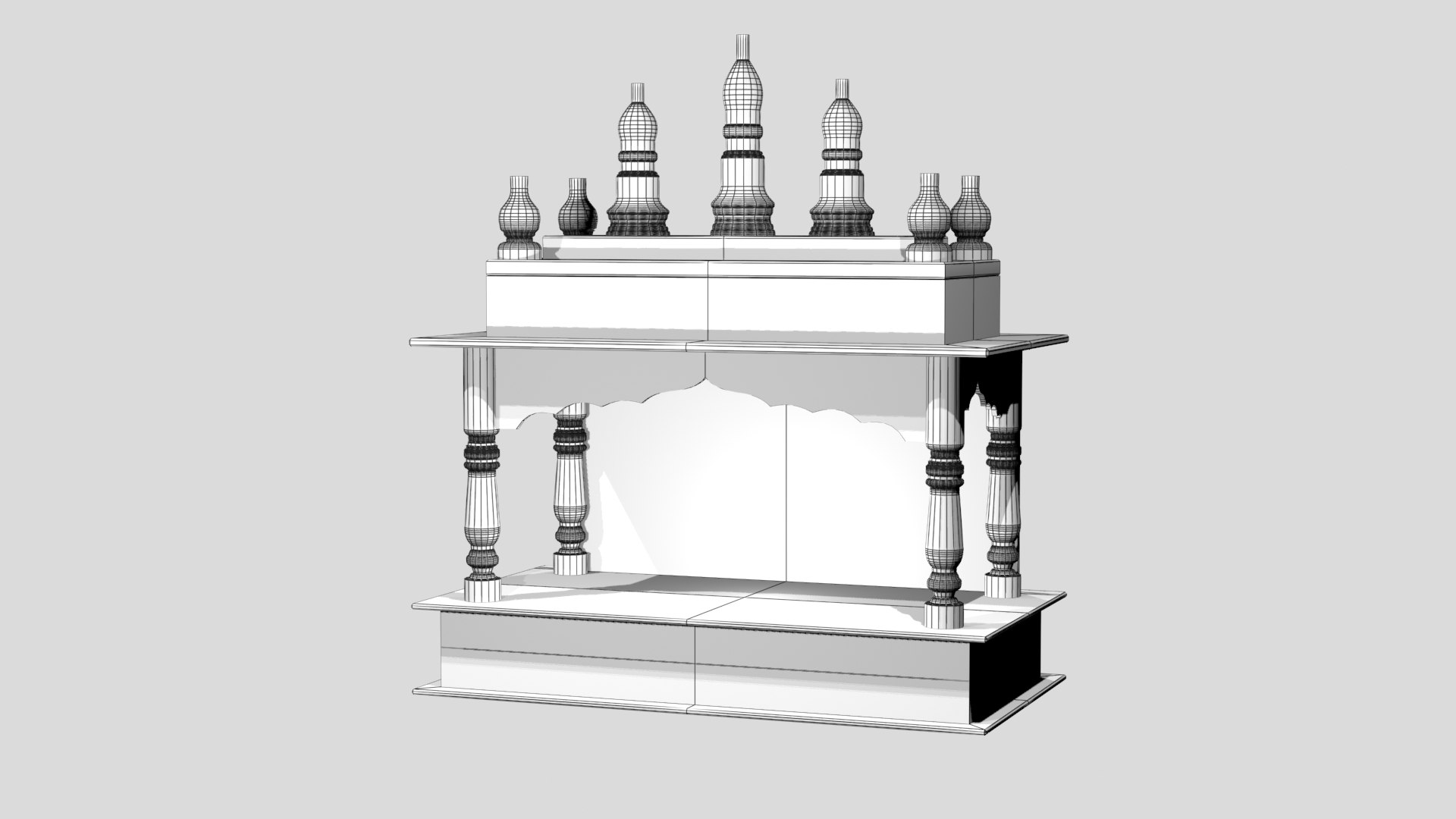 Pooja Stand 3D Model - TurboSquid 1898050