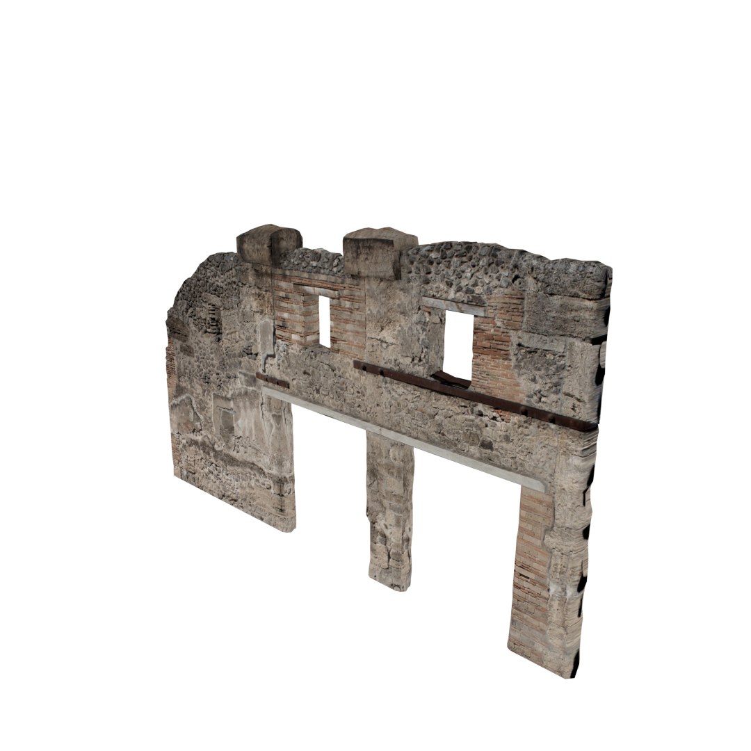3d Model Ruined Wall 06