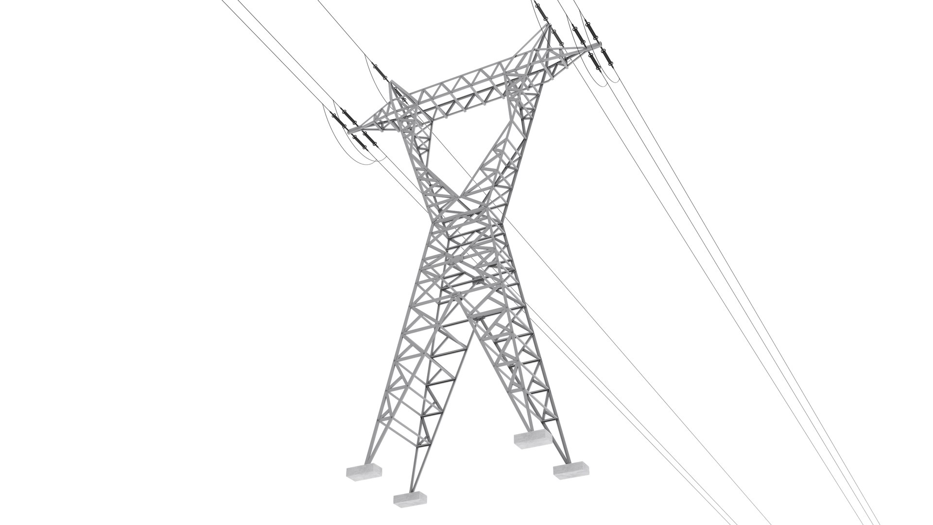 500kV LST Transmission Tower 3D Model - TurboSquid 2291167