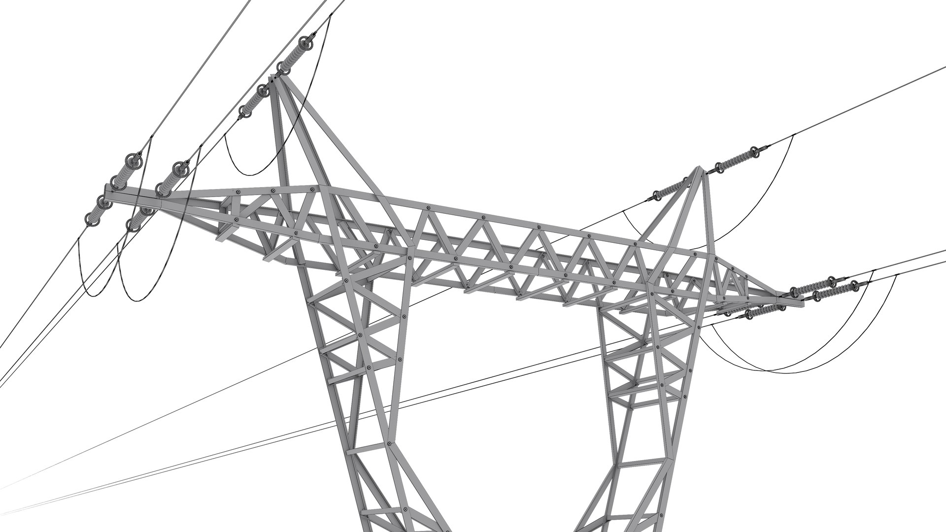 500kV LST Transmission Tower 3D Model - TurboSquid 2291167