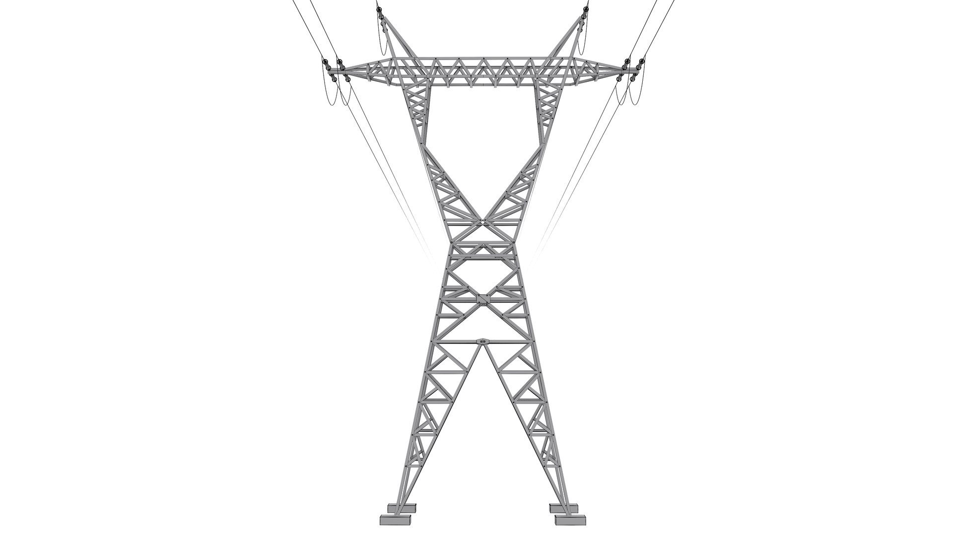 500kV LST Transmission Tower 3D Model - TurboSquid 2291167
