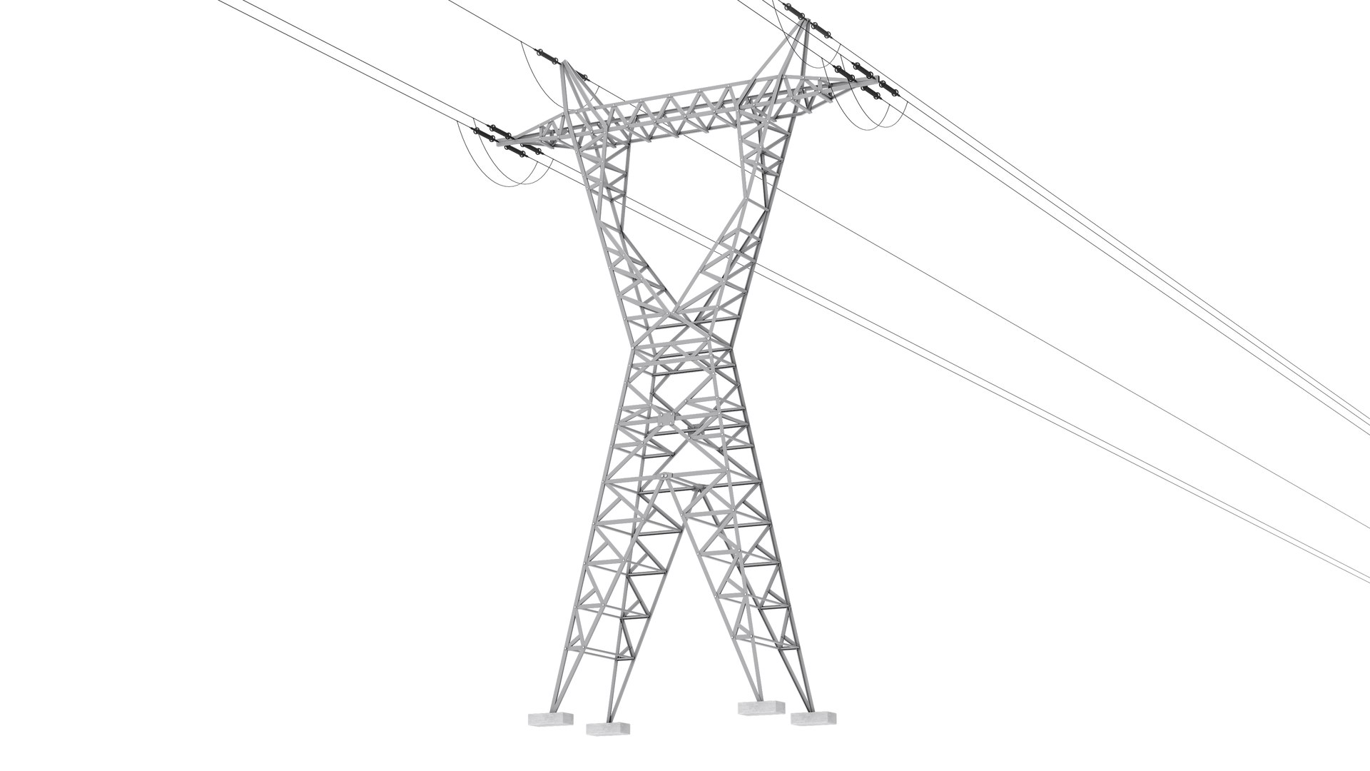 500kV LST Transmission Tower 3D Model - TurboSquid 2291167