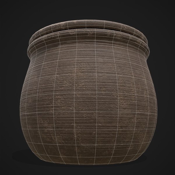 3D Simple Clay Lidded Pot - TurboSquid 1842204