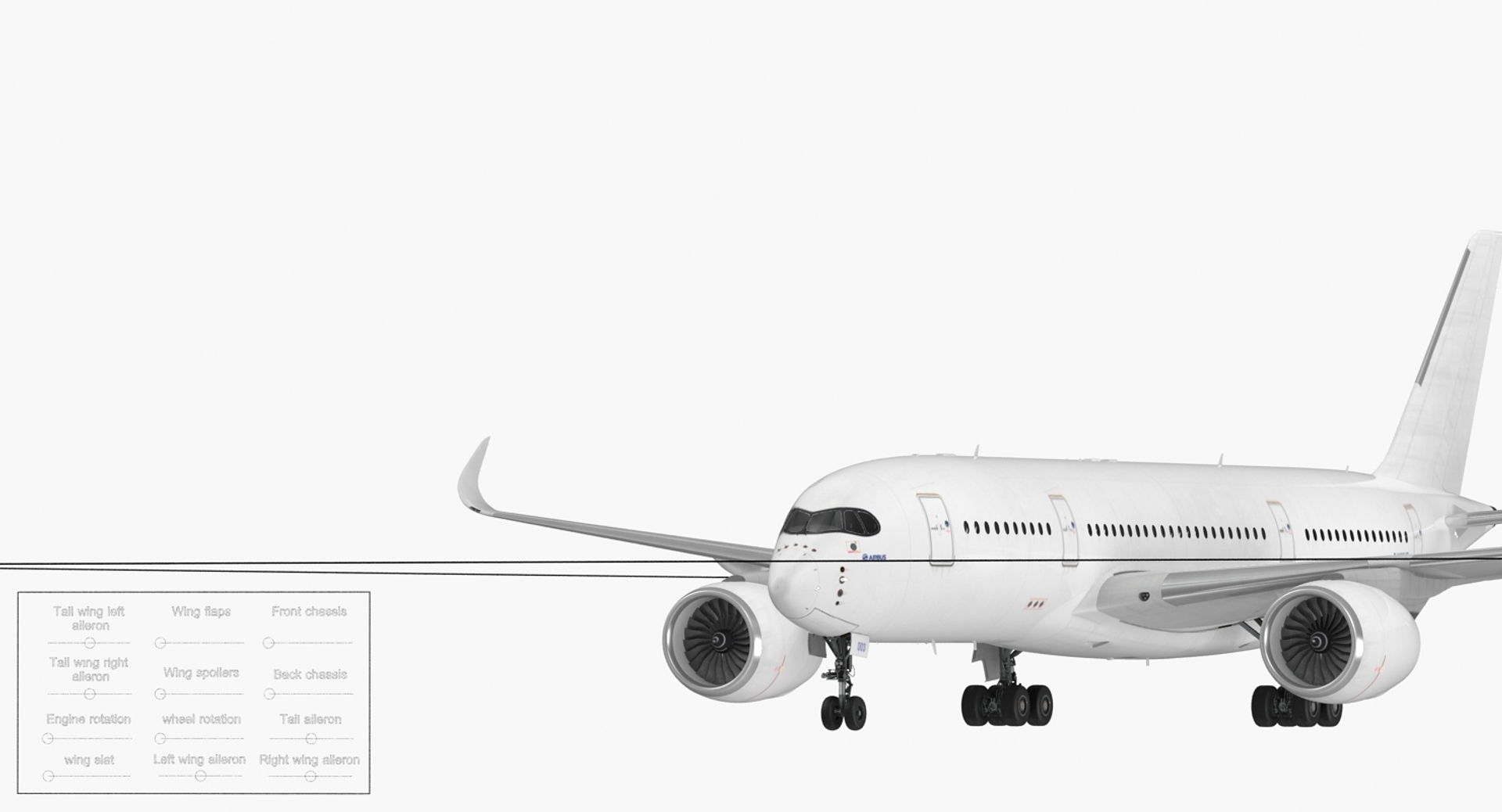 3D Airbus A350-800 Generic Rigged Model | 1147322 | TurboSquid