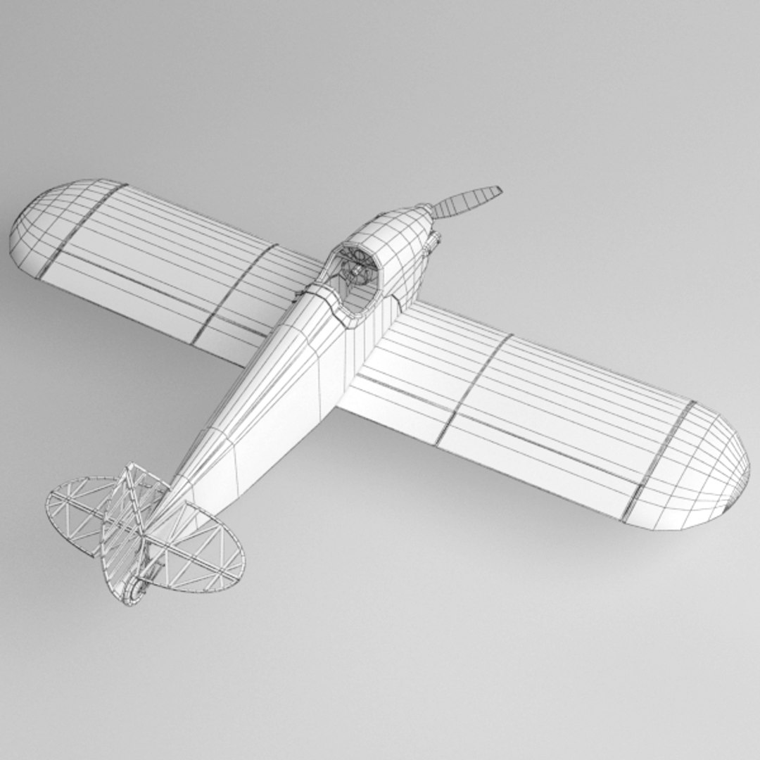 3d model vintage airplane