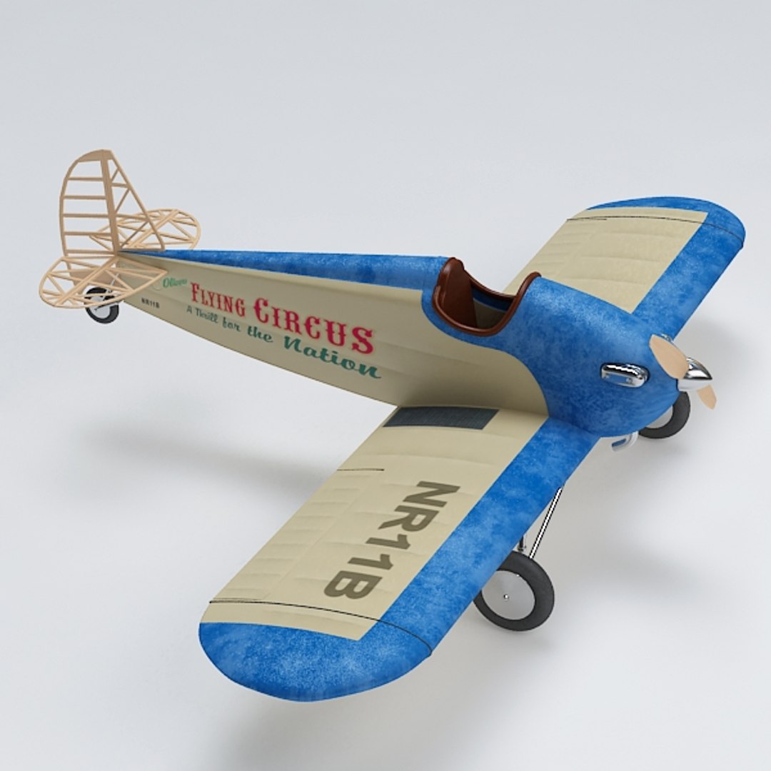 3d model vintage airplane