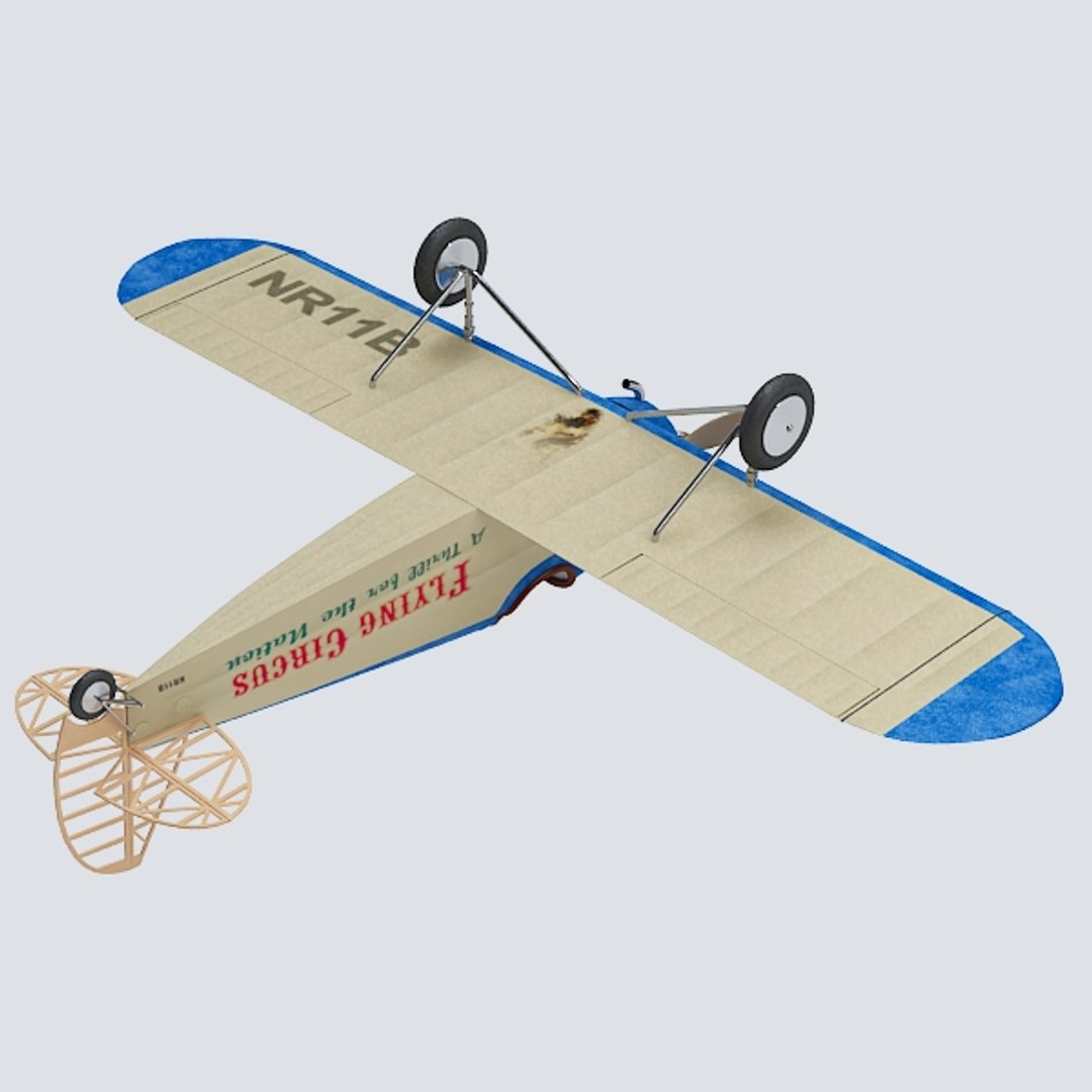 3d model vintage airplane