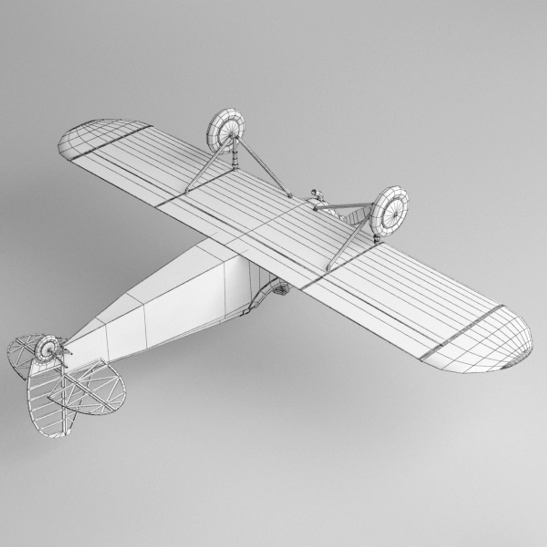 3d model vintage airplane