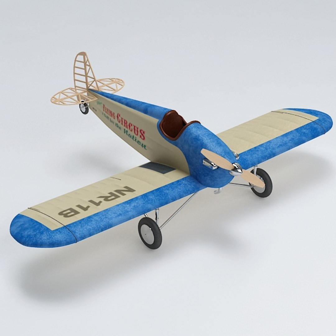 3d model vintage airplane
