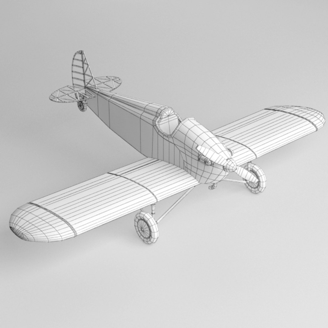 3d model vintage airplane