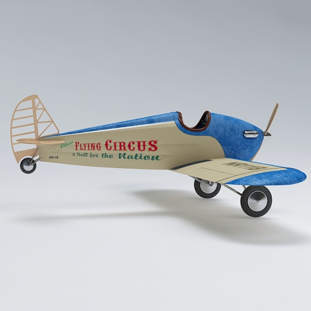 3d model vintage airplane