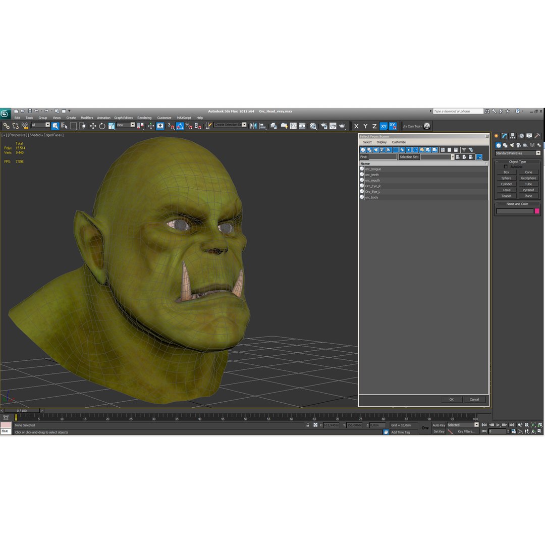 3d Model Of Orc Head