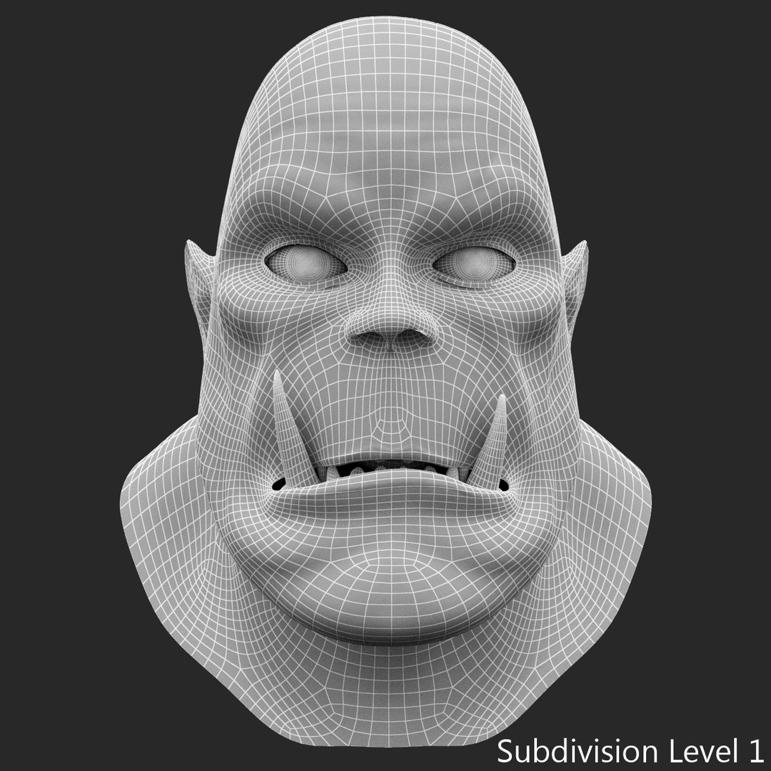 3d Model Of Orc Head