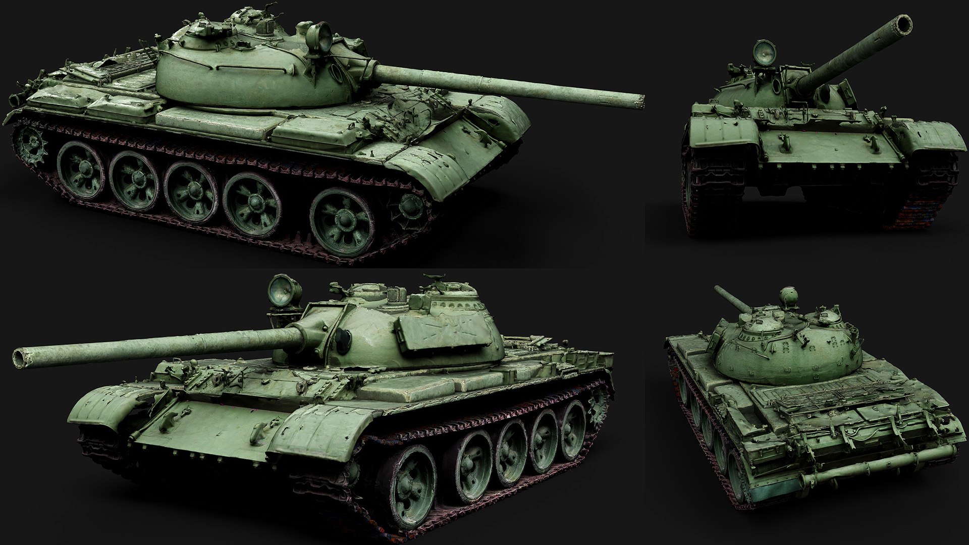 3D Coldwar Soviet Tank T-55 Model Photogrammetry - TurboSquid 2369897