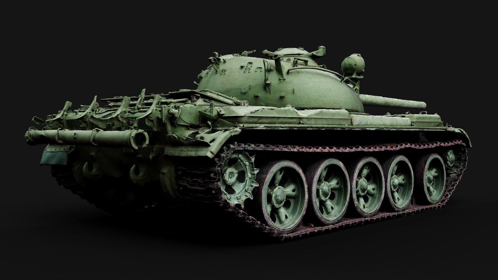 3D Coldwar Soviet Tank T-55 Model Photogrammetry - TurboSquid 2369897