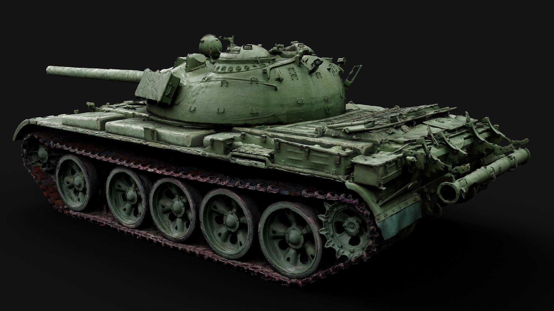 3D Coldwar Soviet Tank T-55 Model Photogrammetry - TurboSquid 2369897