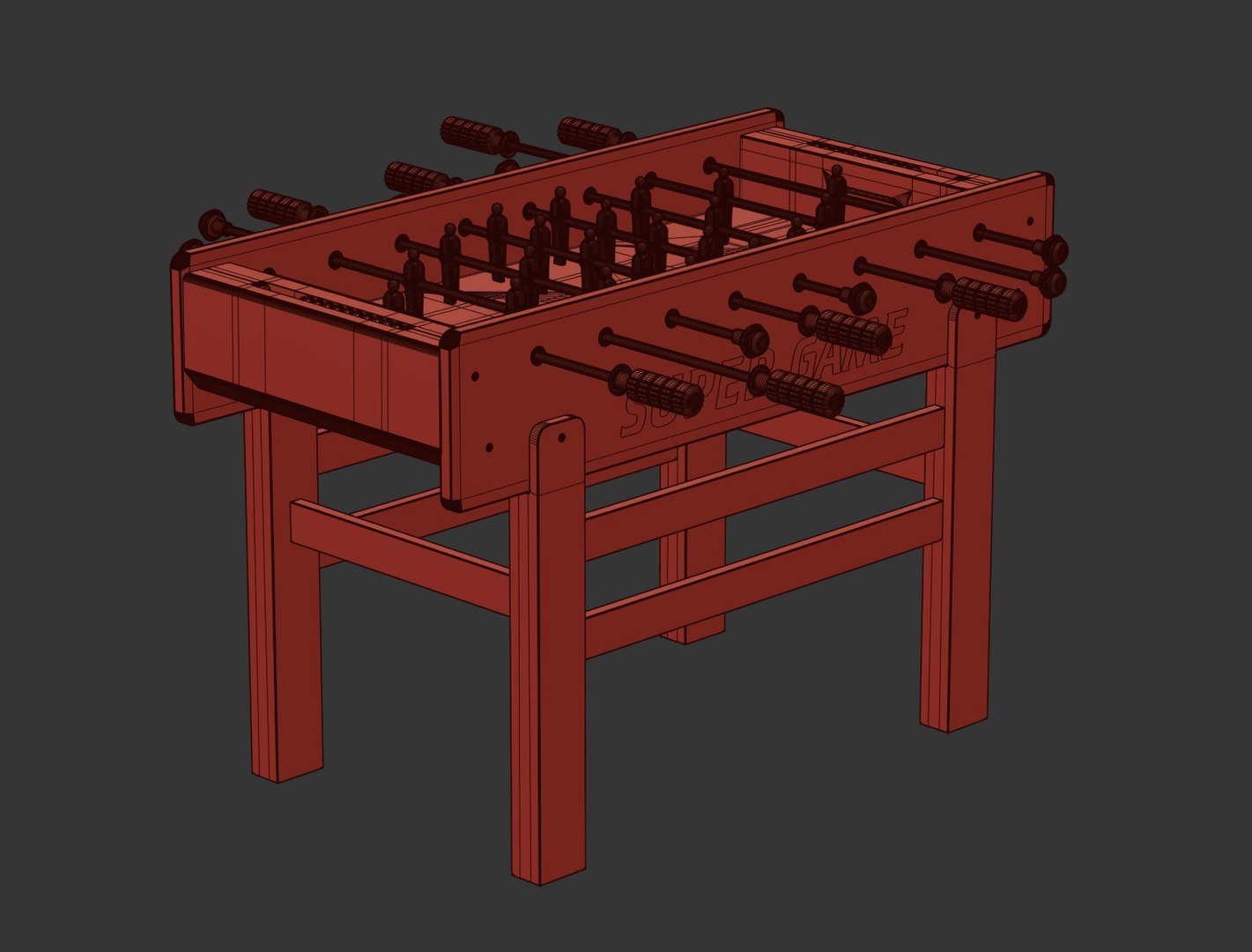 3D Table Football Super Game SG02 - TurboSquid 2284986