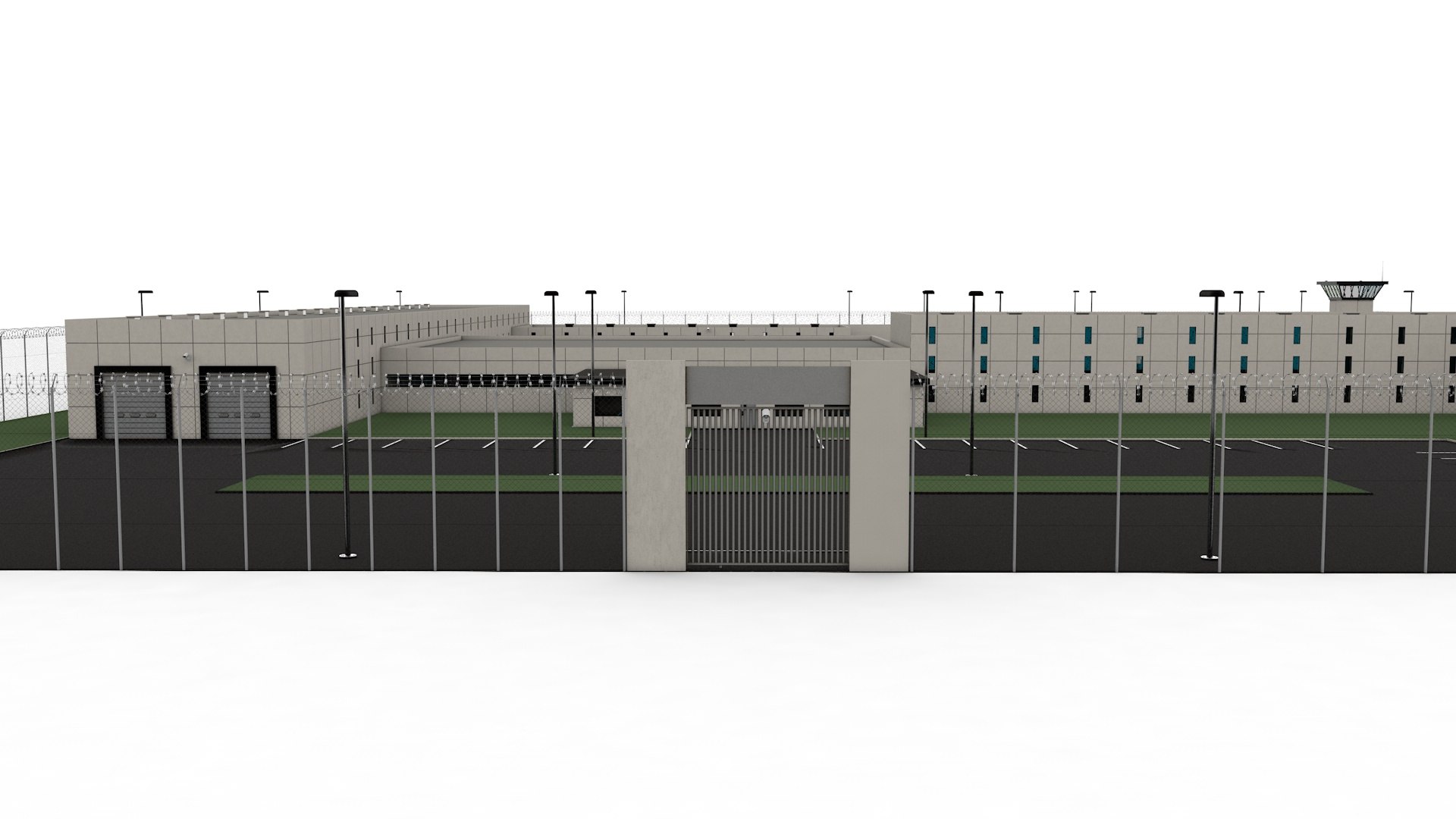 3D High security prison model - TurboSquid 1987327