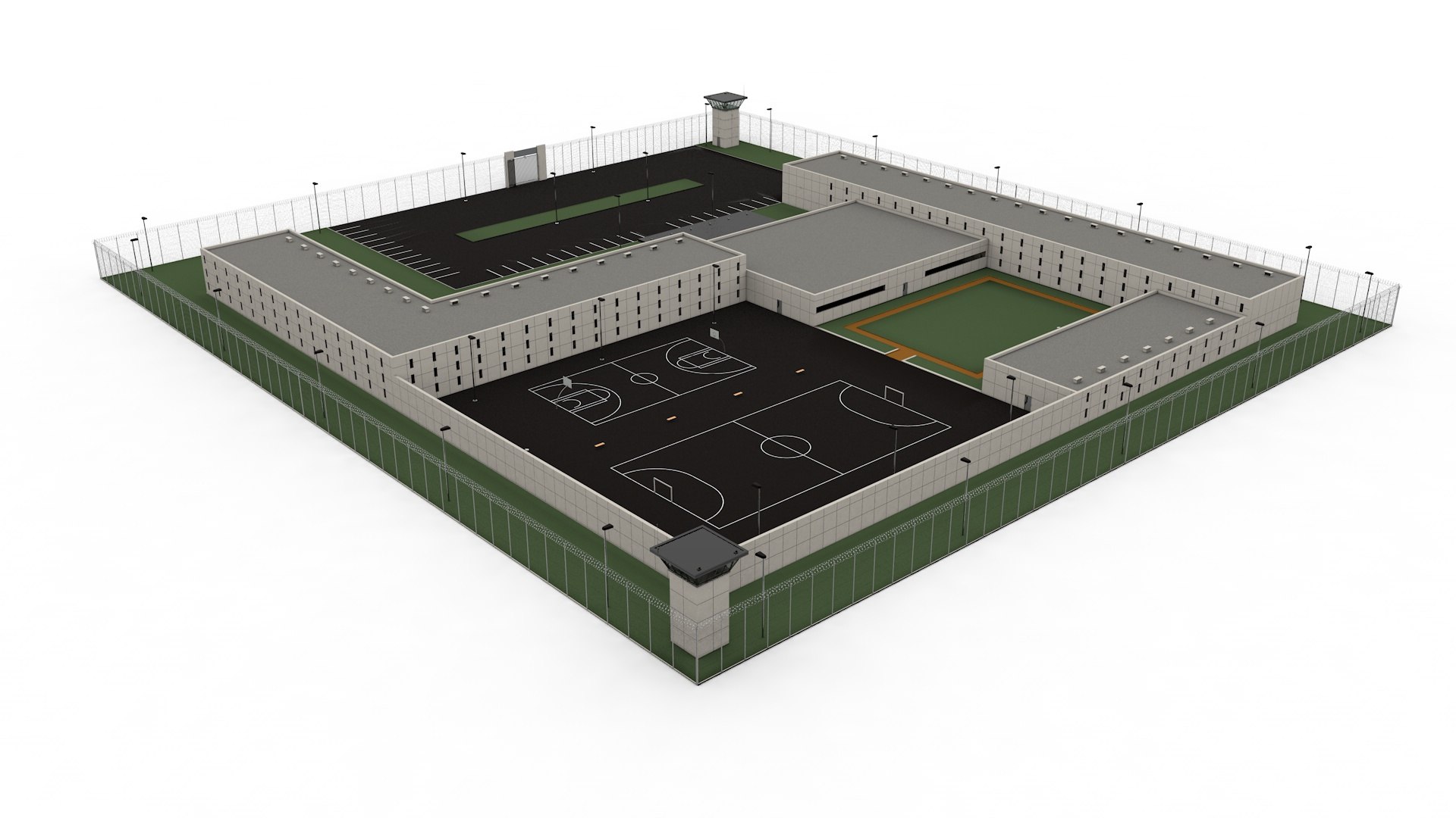 3D High security prison model - TurboSquid 1987327