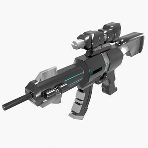 Rigged Sci Fi Rifle 3D Models With Enhanced License Tiers For Download ...