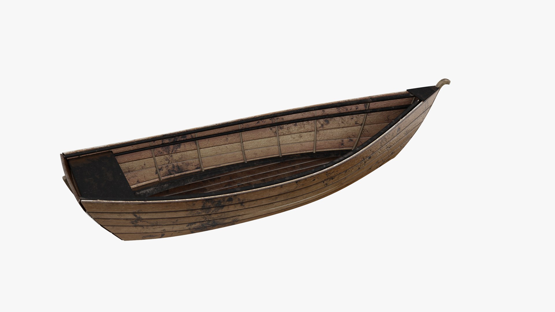 3D Old Row Boat - TurboSquid 1812953