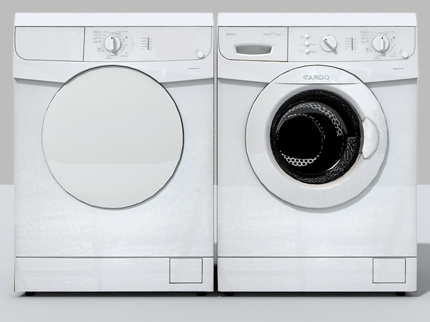 3ds Max Wash Machine Dryer