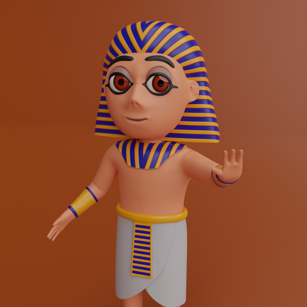 Mini Cute Pharaoh Model - TurboSquid 1844342