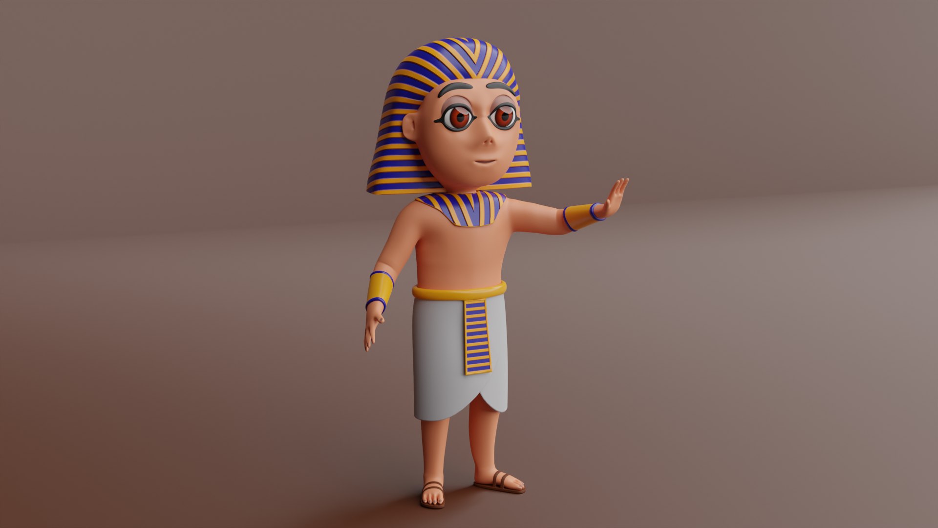 Mini Cute Pharaoh Model - TurboSquid 1844342