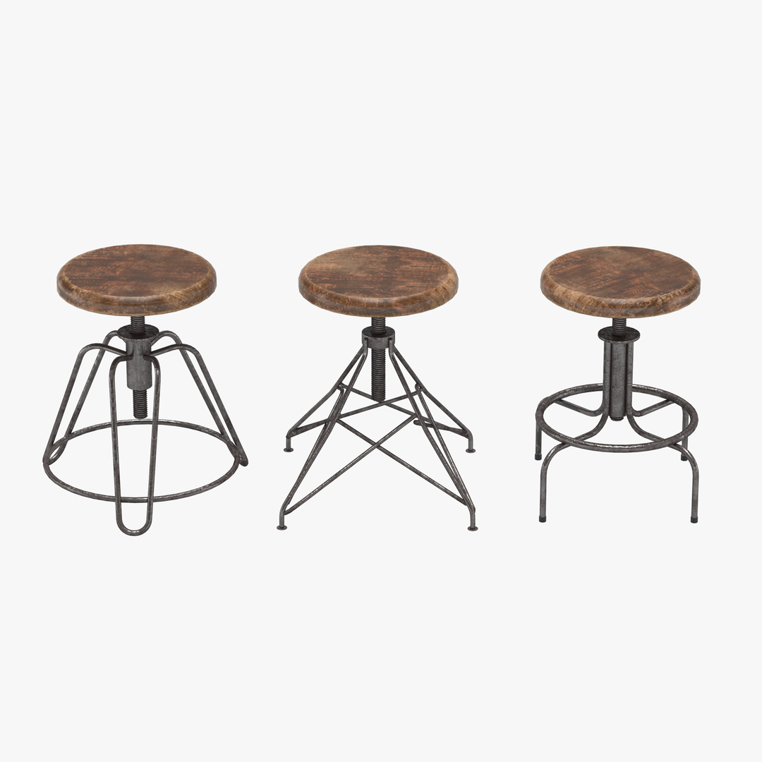 3D Loft Stools - TurboSquid 1854509