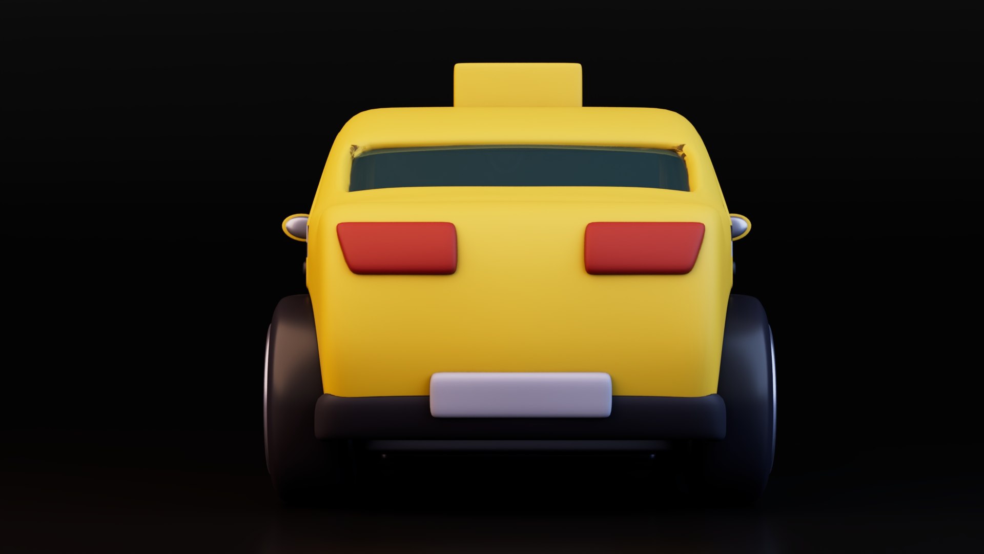 3D Model Low Poly Taxi With Taxi Sign - TurboSquid 2427468