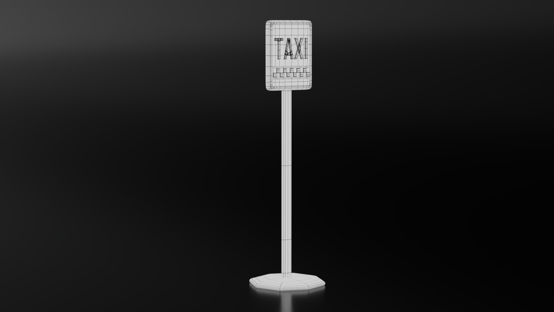 3D Model Low Poly Taxi With Taxi Sign - TurboSquid 2427468