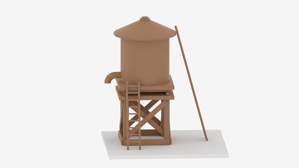 3D Farm Wooden Water Tower - TurboSquid 1744763