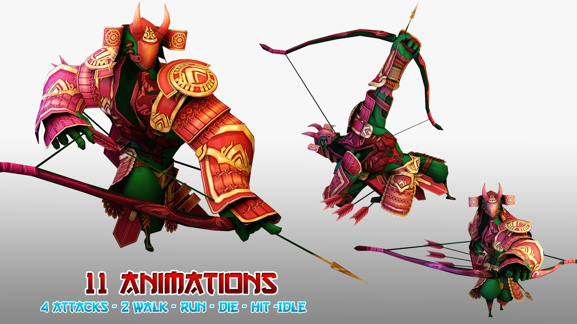 Samurai Archer 3d Model