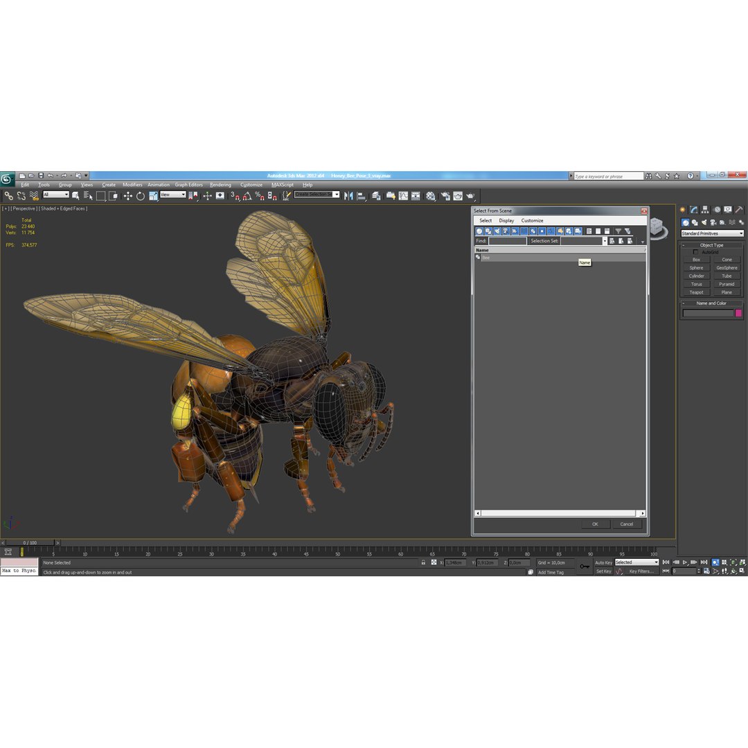 3d model honey bee pose 3