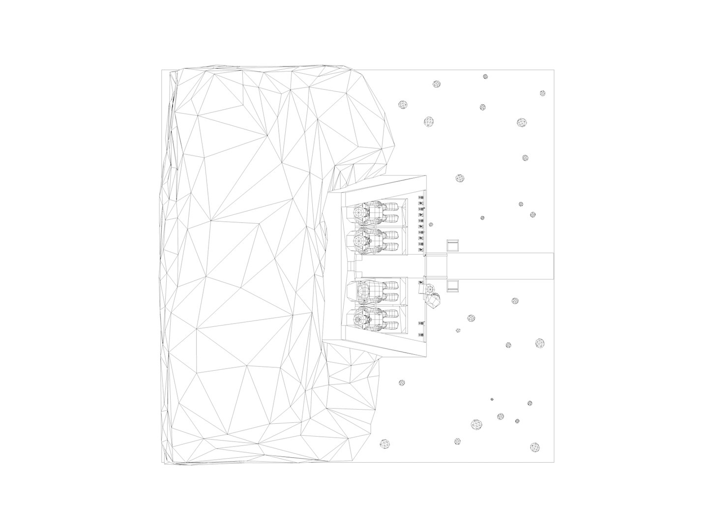 3D Cartoon Abu Simbel Landmark Model - TurboSquid 1513147