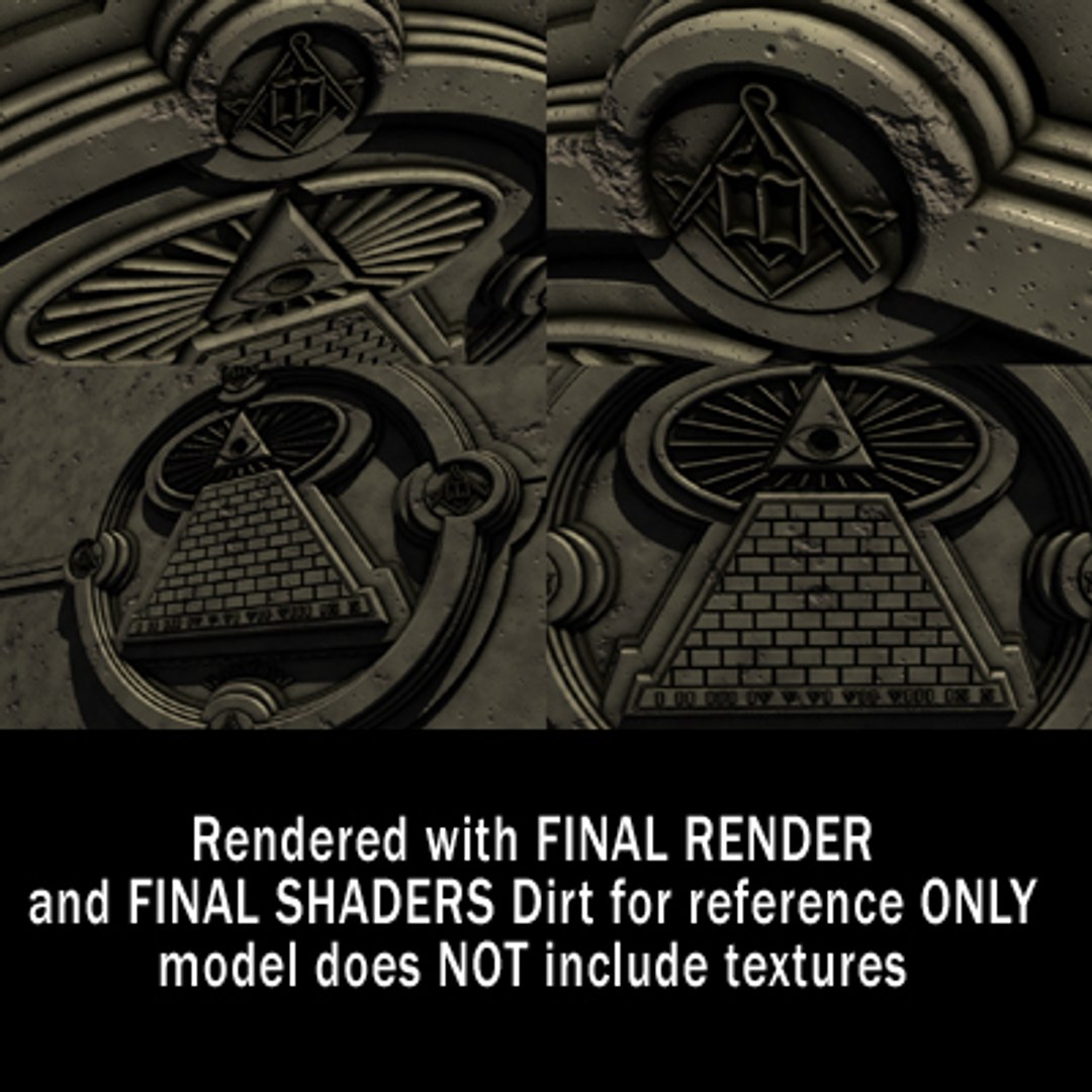 3d wall crest masonic symbols