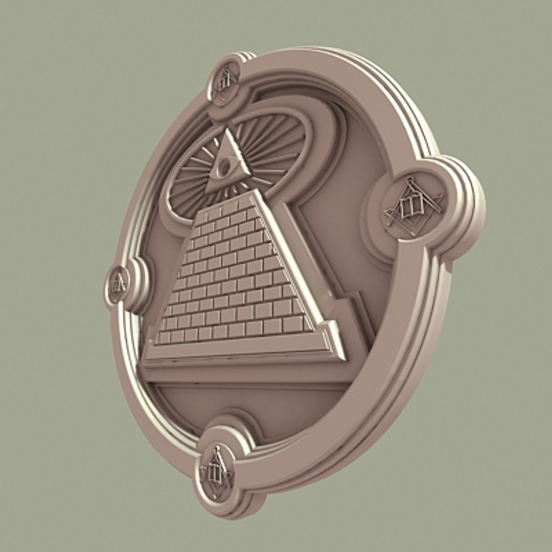 3d wall crest masonic symbols