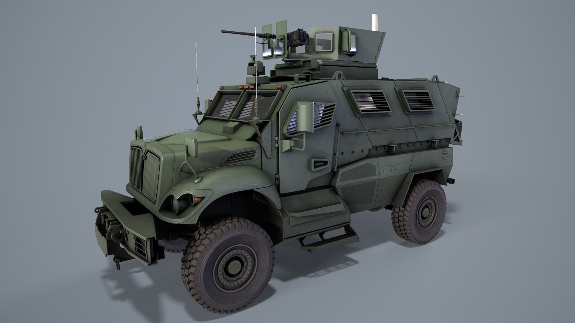 3D Model International M1224 MaxxPro Green - TurboSquid 2201887