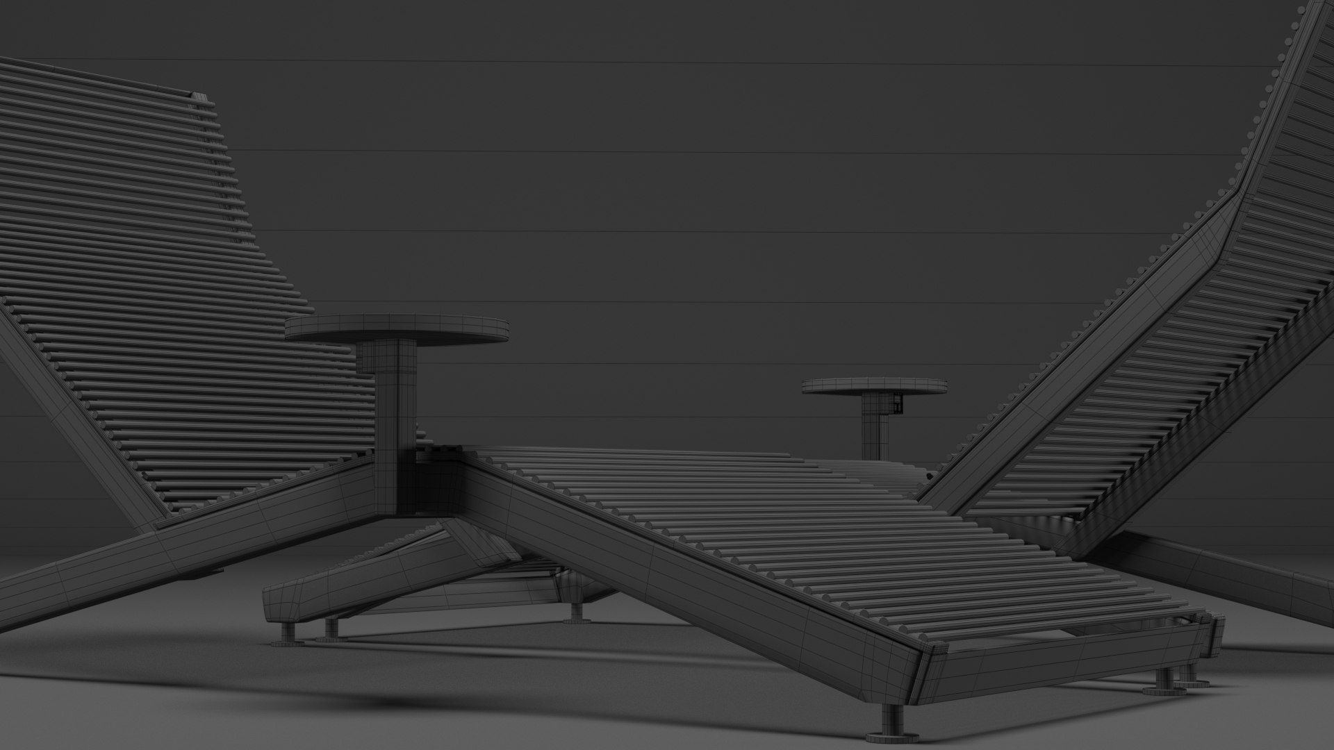 RIVAGE Steel Sun Lounger By Mmcite1 3D Model - TurboSquid 1824481