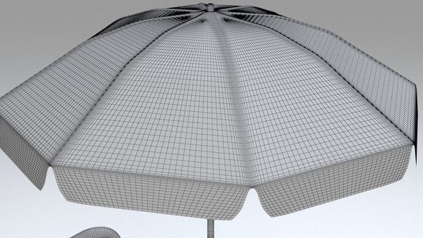 파라솔이 있는 테이블 3D 모델 - TurboSquid 2040004