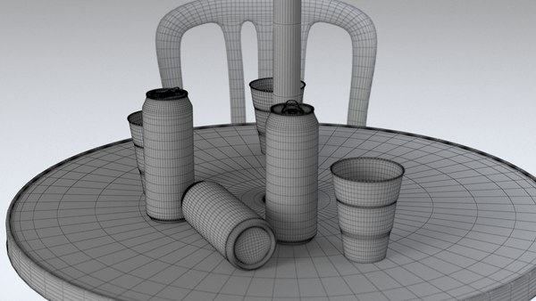 파라솔이 있는 테이블 3D 모델 - TurboSquid 2040004