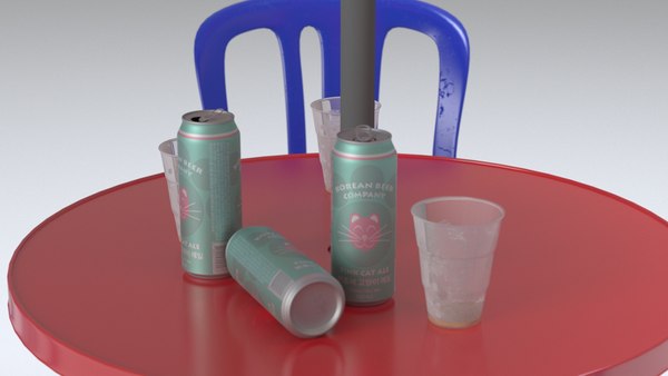 파라솔이 있는 테이블 3D 모델 - TurboSquid 2040004