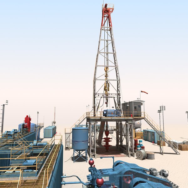 3d land rig scene