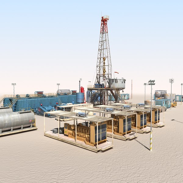 3d land rig scene