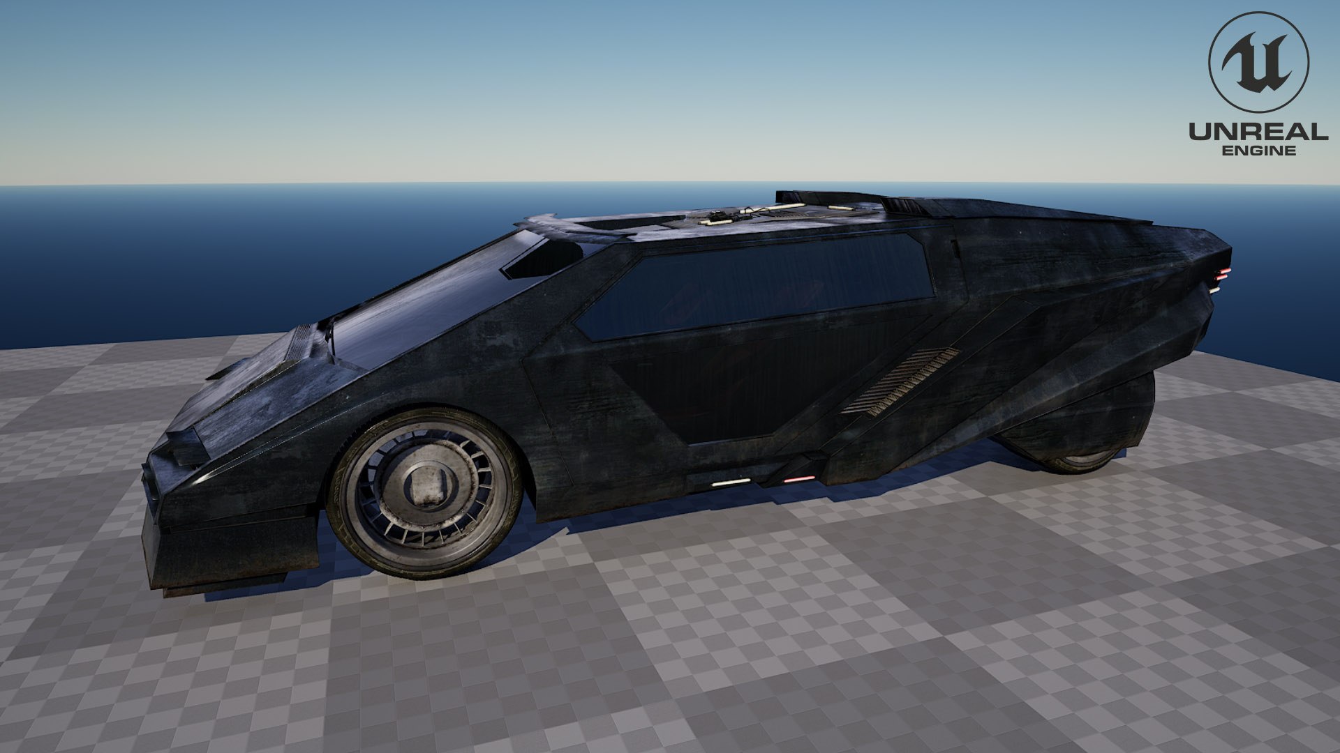 Retro futuristic car model - TurboSquid 1231472