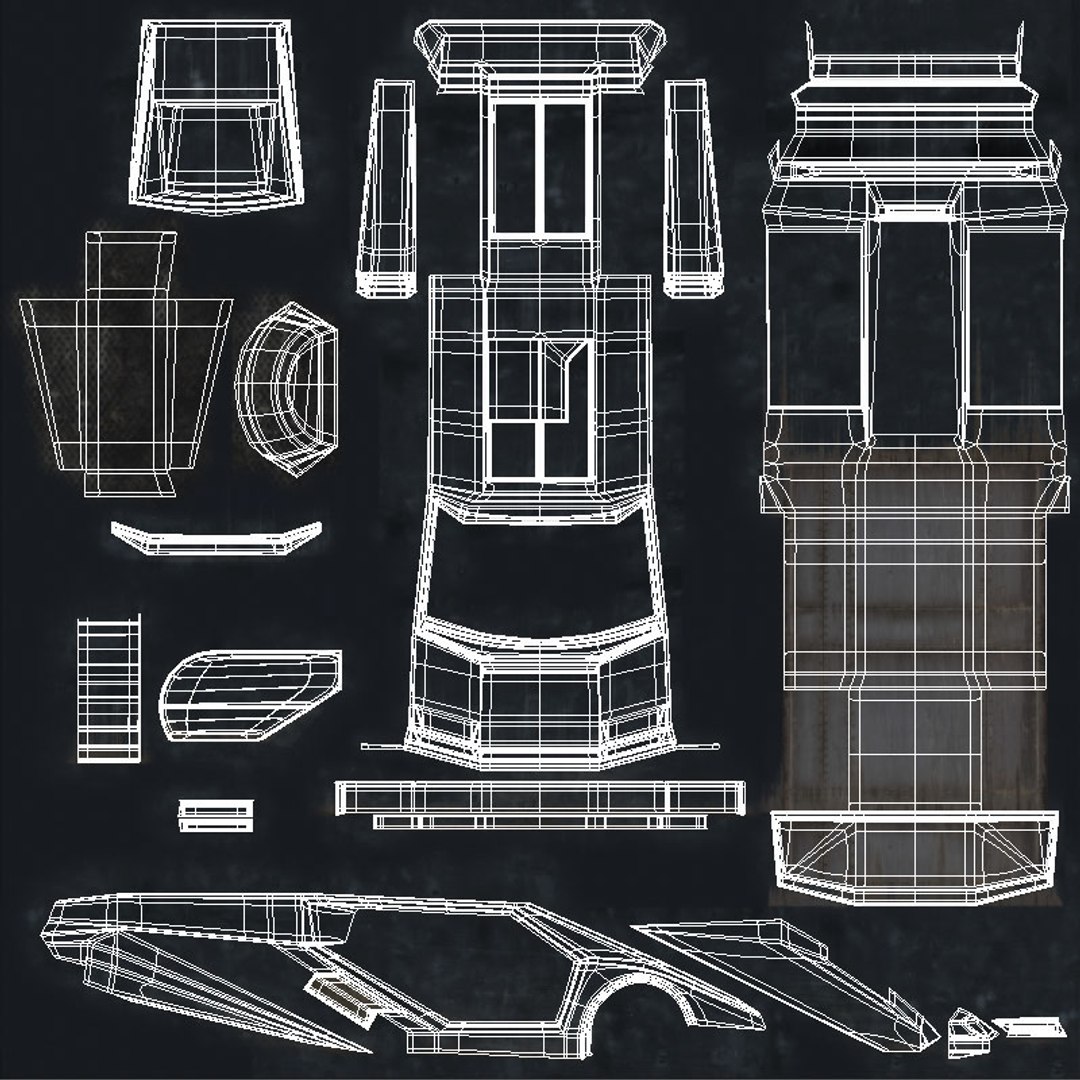 Retro futuristic car model - TurboSquid 1231472